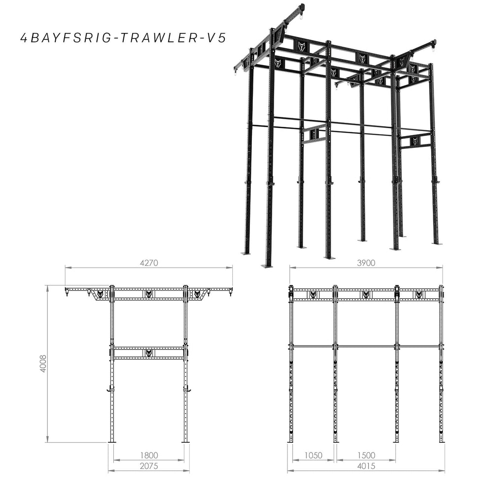 Bison Series - Freestanding Shrimp Trawler Rig | CrossFit Rig