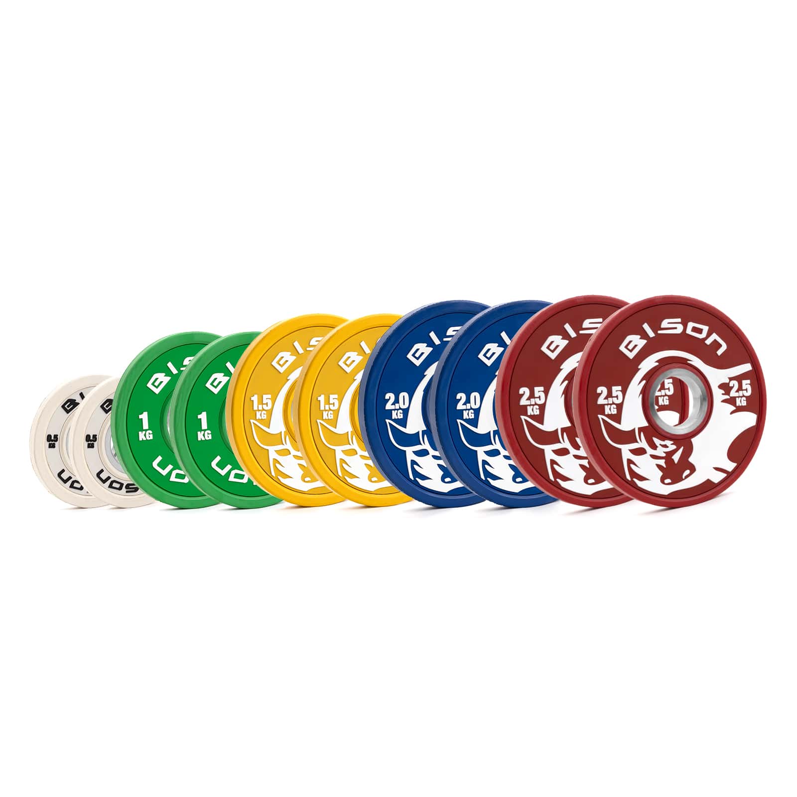 Bison Fractional Plates Set (0.5kg - 2.5kg) | FREE Delivery